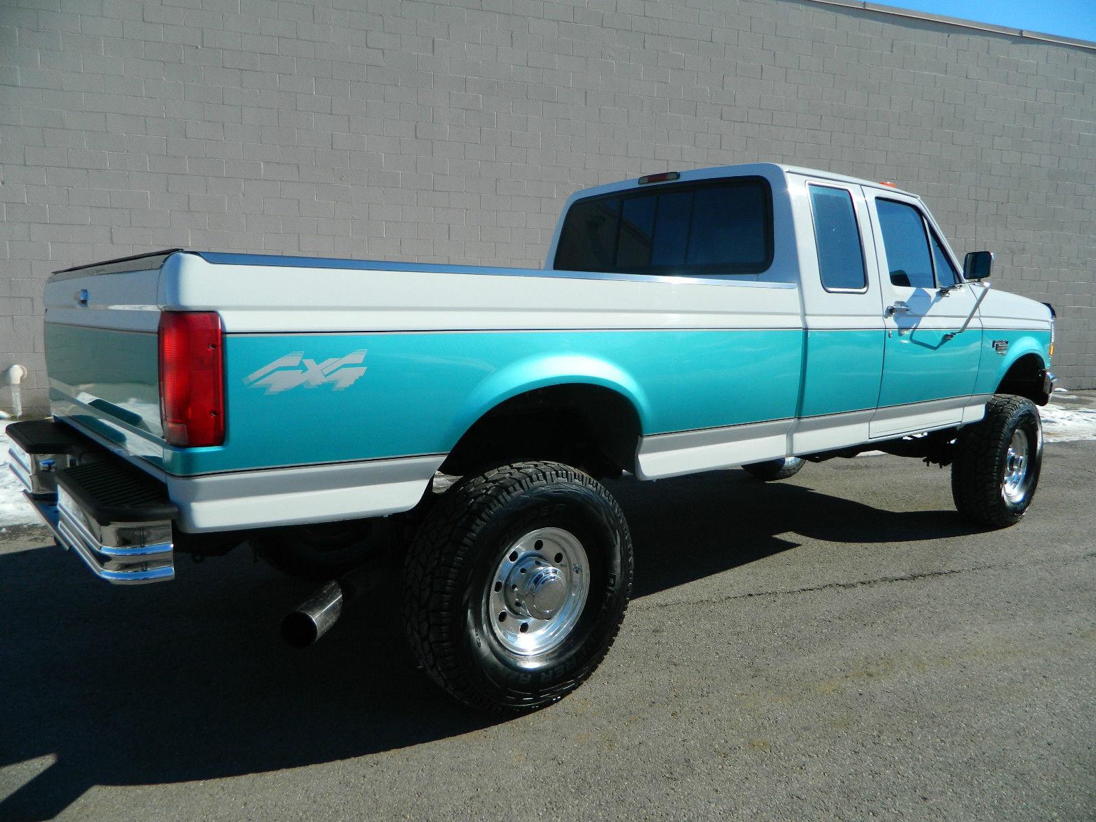 Lifted 1995 Ford F250 Supercab Longbed XLT 4X4 5 Speed Manual 7.3 ...